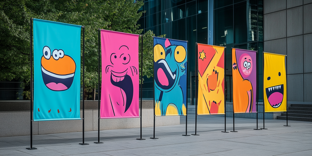 Playful expressions that light up modern spaces Portable Banners