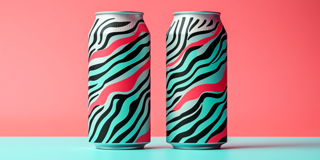Neon wave drink packaging design Rami Maki