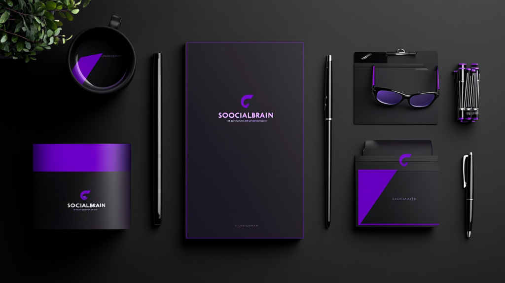 SocialBrain visual identity set Corporate Branding