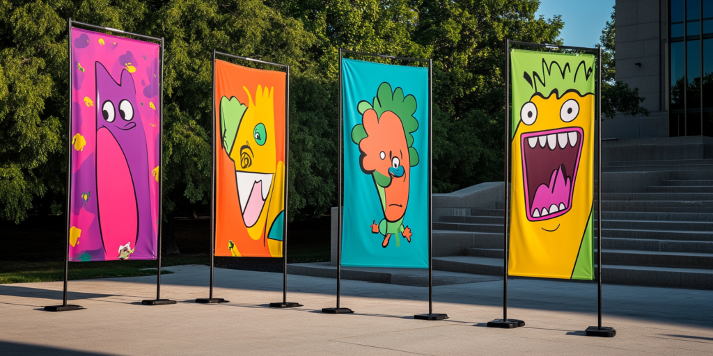Playful expressions that light up modern spaces Portable Banners