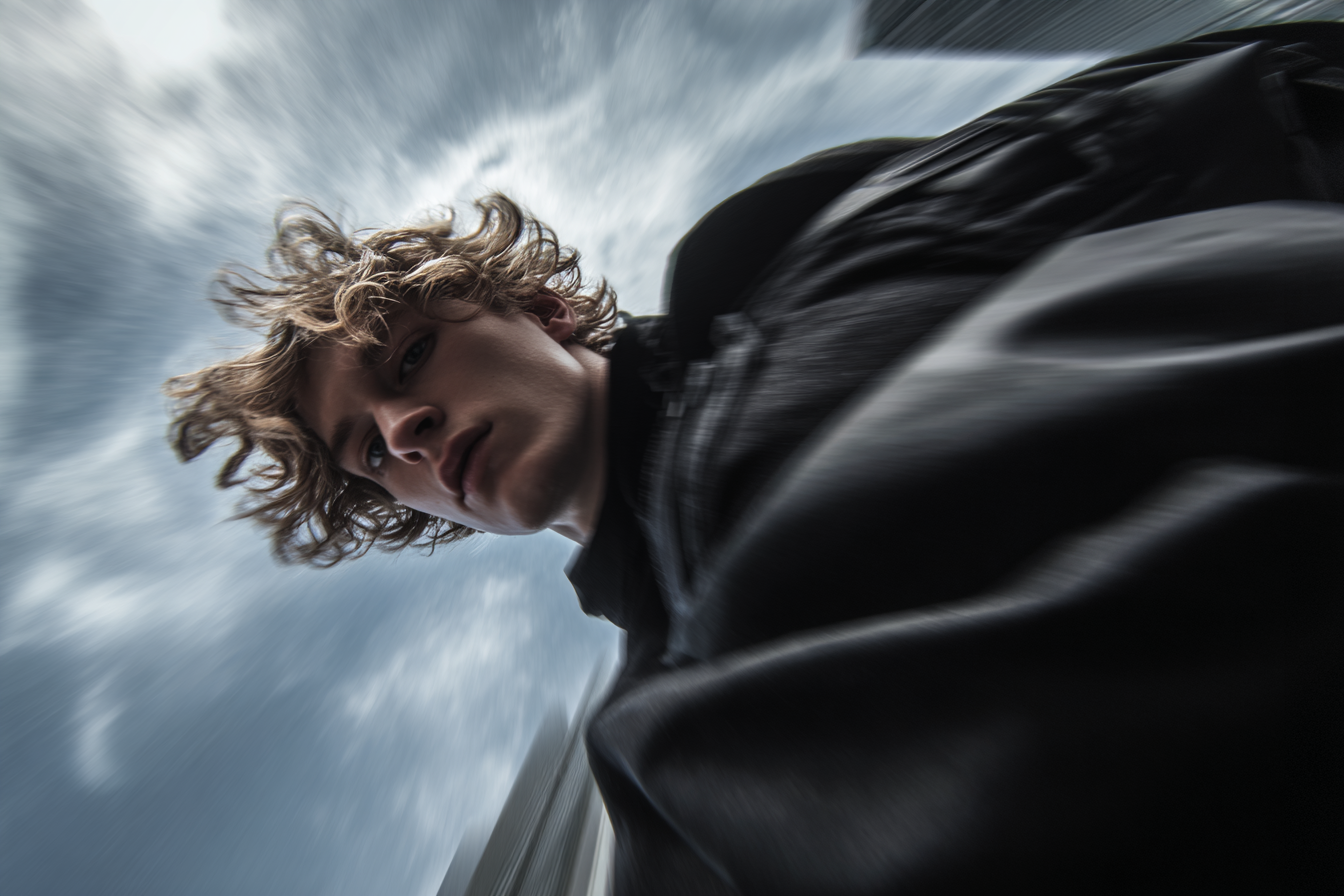 Cinematic Dutch Tilt Editorial Shot